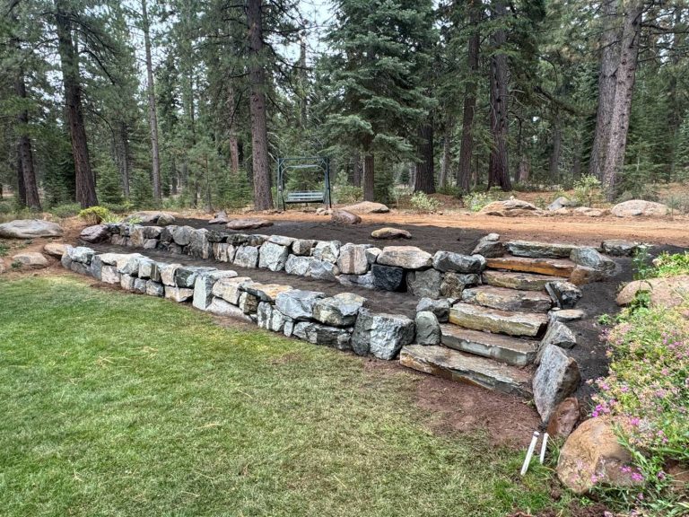 Transforming Backyards with a Memorable Ski Lift Chair, Rock Staircase ...